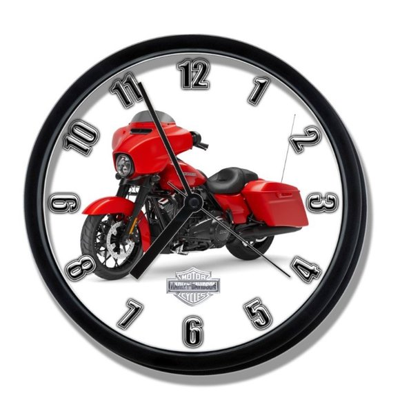 Clock | Wall Decor | Harley Davidson Street Glide Red Clock New | Poshmark